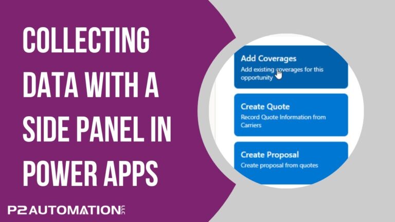 Fun with Canvas Apps (Part 3) – Side Panel Windows | P2 Automation